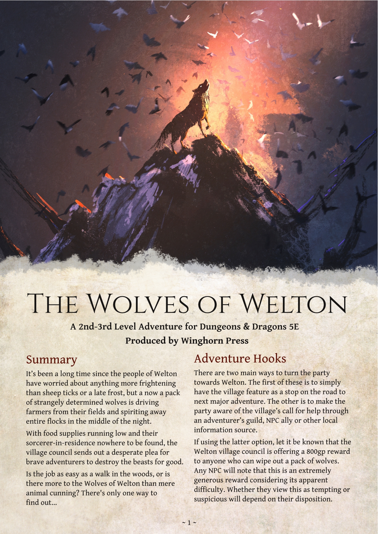 The Wolves of Welton – Winghorn Press
